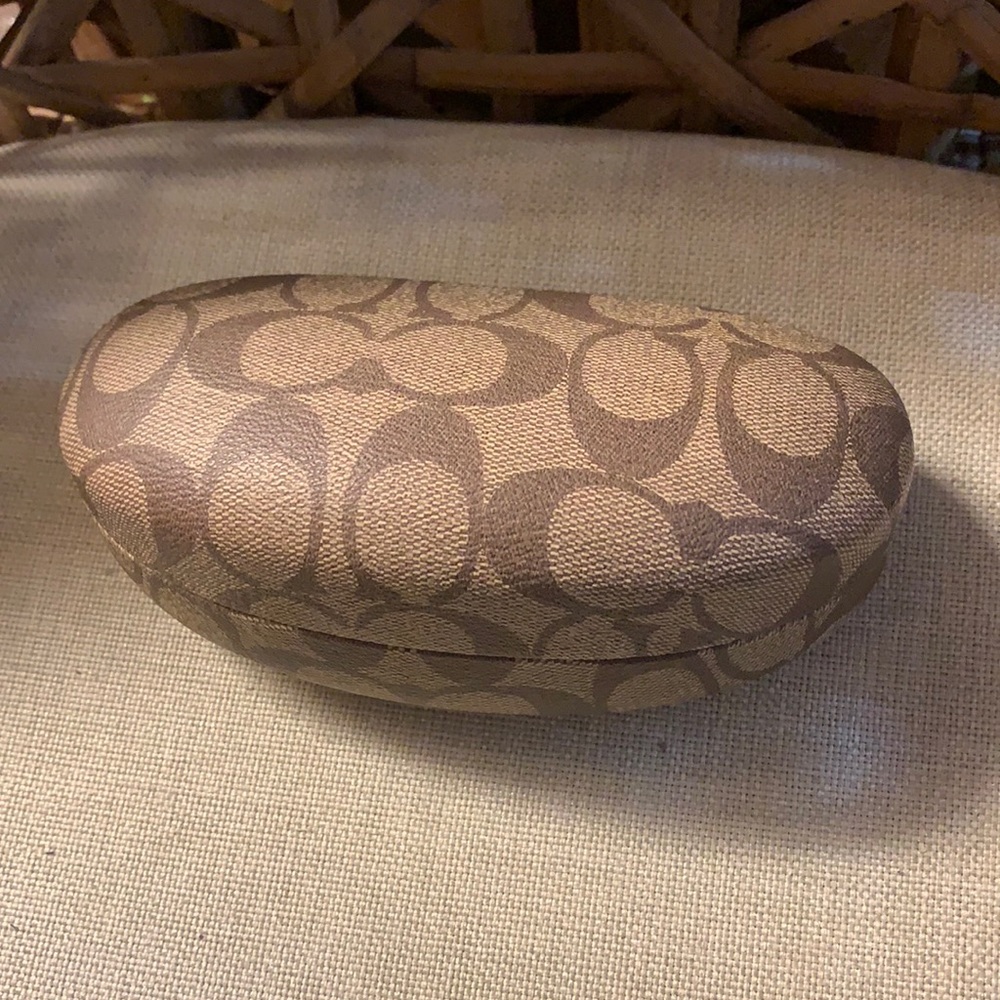 New Coach Eye Glasses Case Hard Shell Logo - Gem